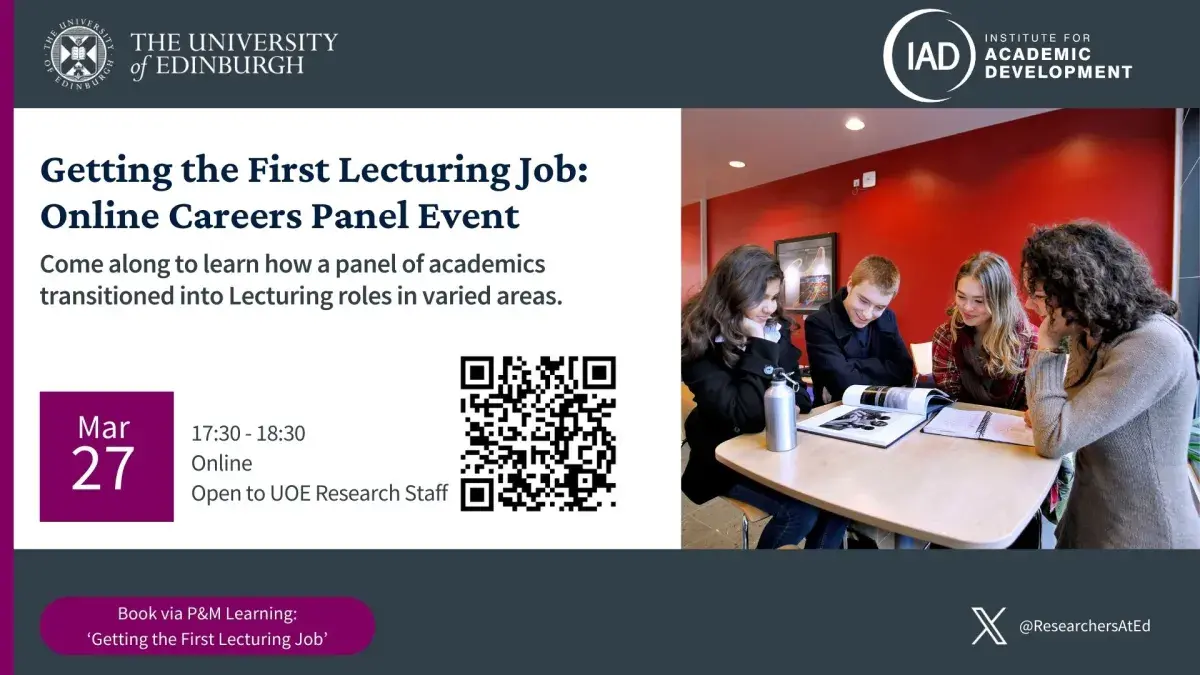Getting the First Lecturing Job: Online Careers Panel Event | Support ...